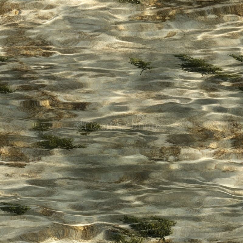 Photorealistic Seamless Texture of Shallow Clear Pond Water Stock Photo ...