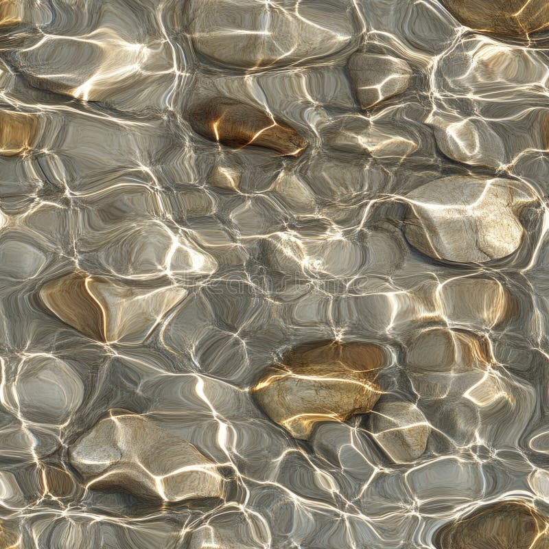 Photorealistic Seamless Texture of Shallow Clear Water in a Stream ...
