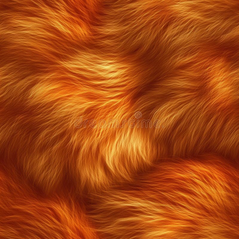 Photorealistic Seamless Texture of Thick Red Fox Fur Stock Image ...