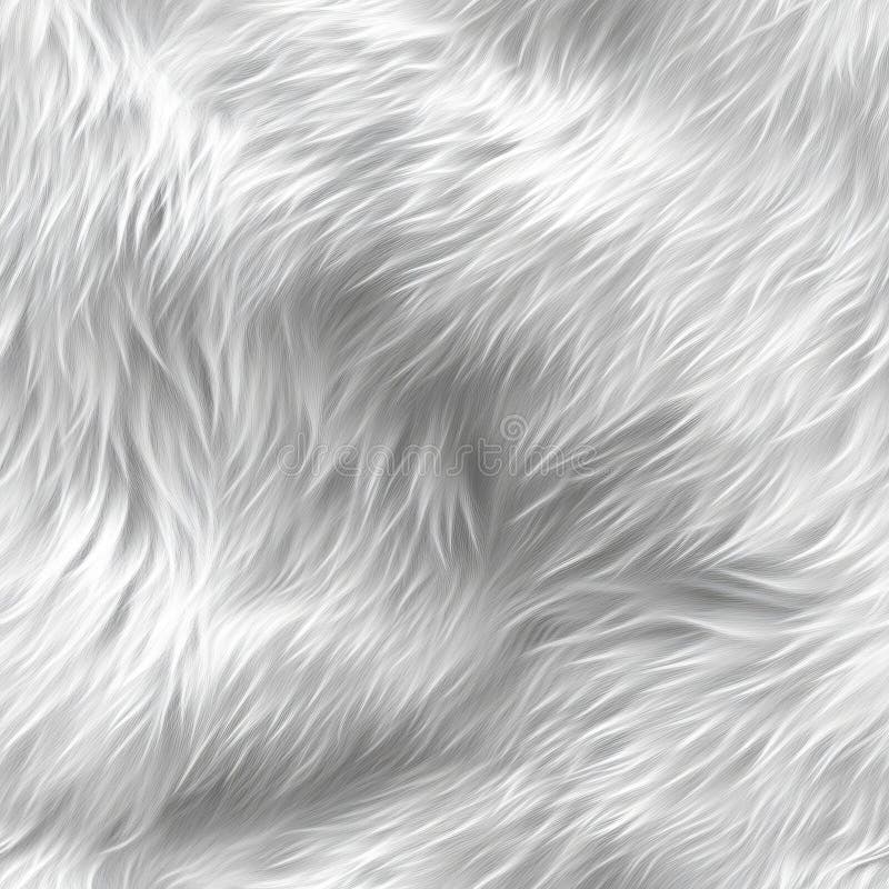 Photorealistic Seamless Texture of Thick White Fur Stock Photo - Image ...