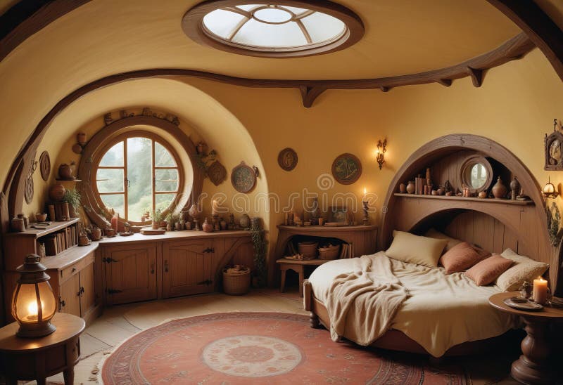 A Photorealistic Tour of Dreamy Interiors Stock Illustration ...