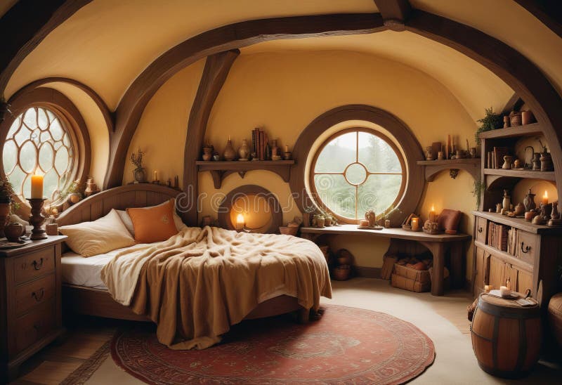 A Photorealistic Tour of Dreamy Interiors Stock Illustration ...