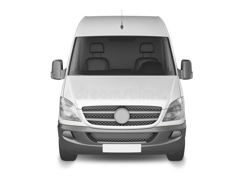Photorealistic Van Mockup Front Stock Illustration - Illustration of ...