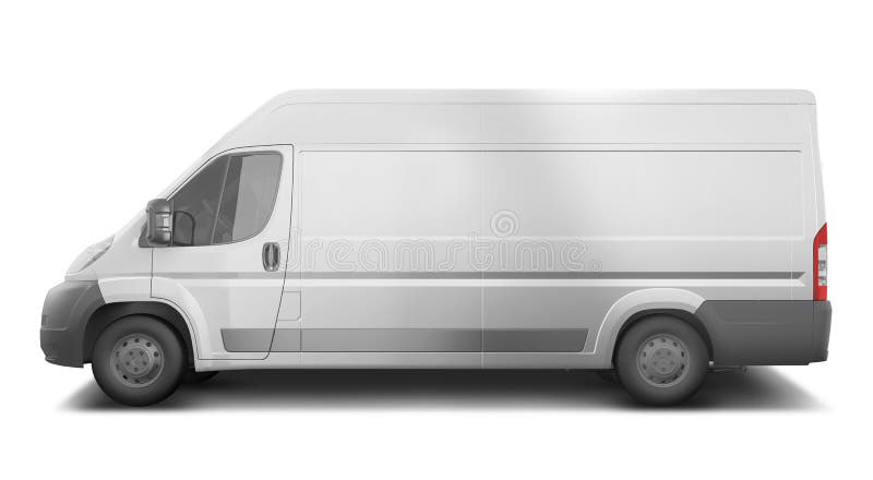 Photorealistic Van Mockup Side Stock Illustration - Illustration of ...