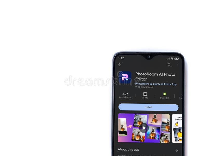 PhotoRoom Studio Photo Editor App Play Store Page on Smartphone on ... PhotoRoom Studio Photo Editor App Play Store Page on Smartphone on ...
