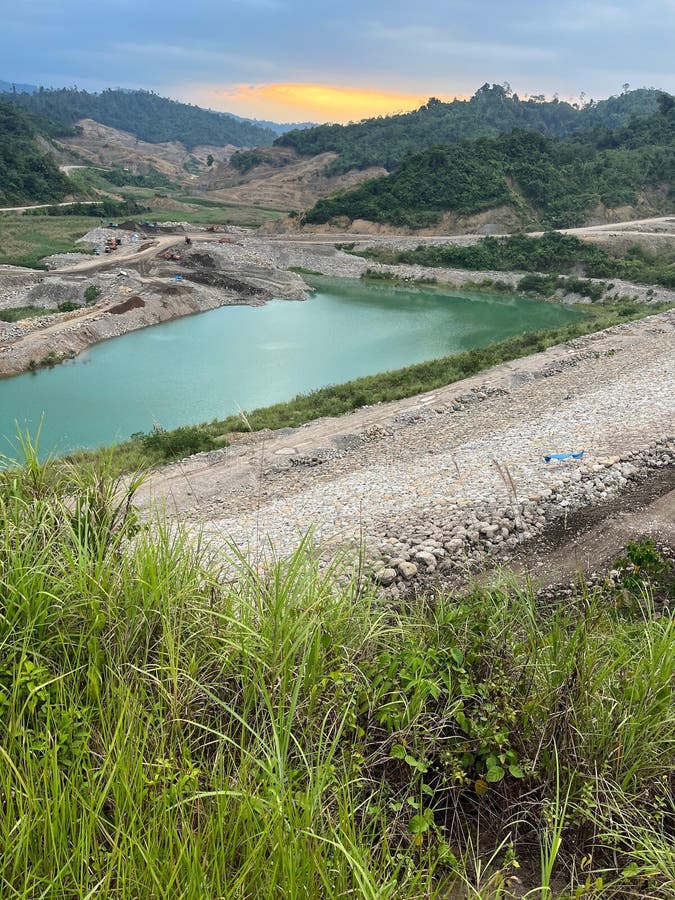 Photos of Beautiful Natural Views with the Setting Sun Stock Photo ...