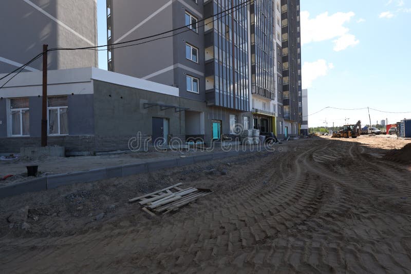 Photos of the Construction Process of the Residential Complex Editorial ...