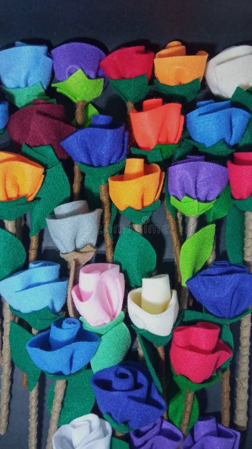 Photos of Crafts from Felt in Various Colors Stock Photo - Image of ...