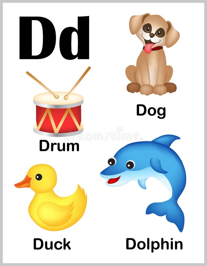 Photos De La Lettre D D'alphabet Illustration de Vecteur - Illustration ...