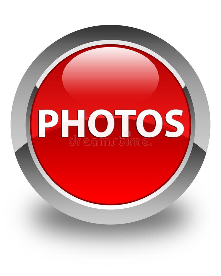 Photos Glossy Red Round Button Stock Illustration - Illustration of ...