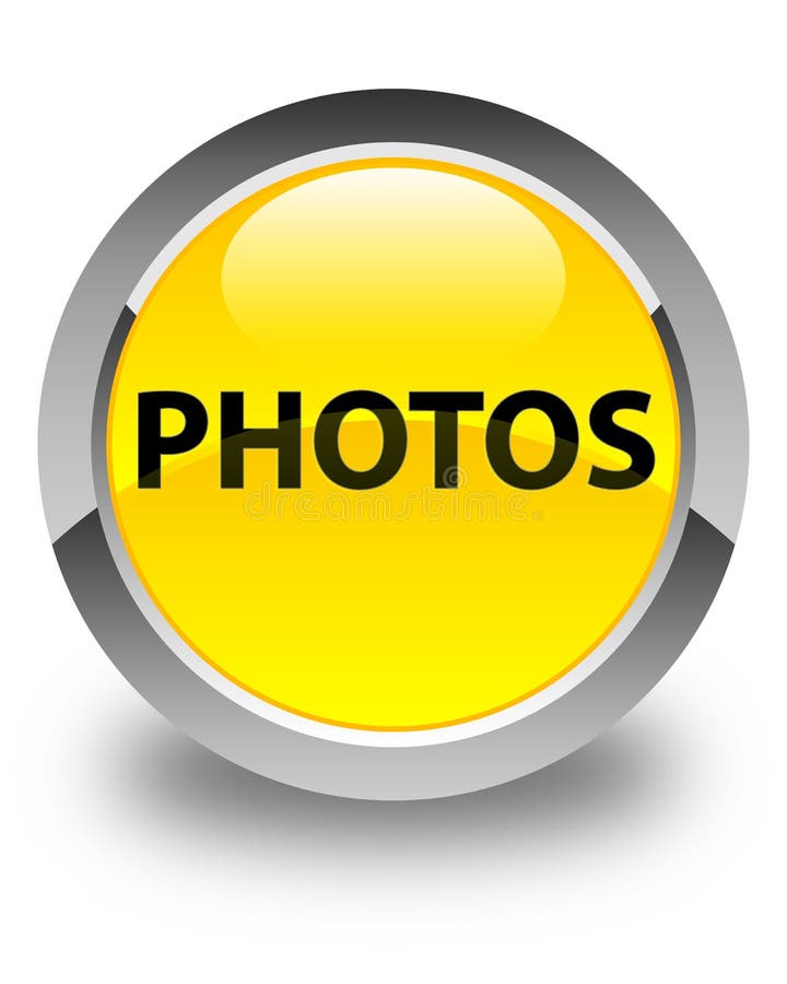 Photos Glossy Yellow Round Button Stock Illustration - Illustration of ...