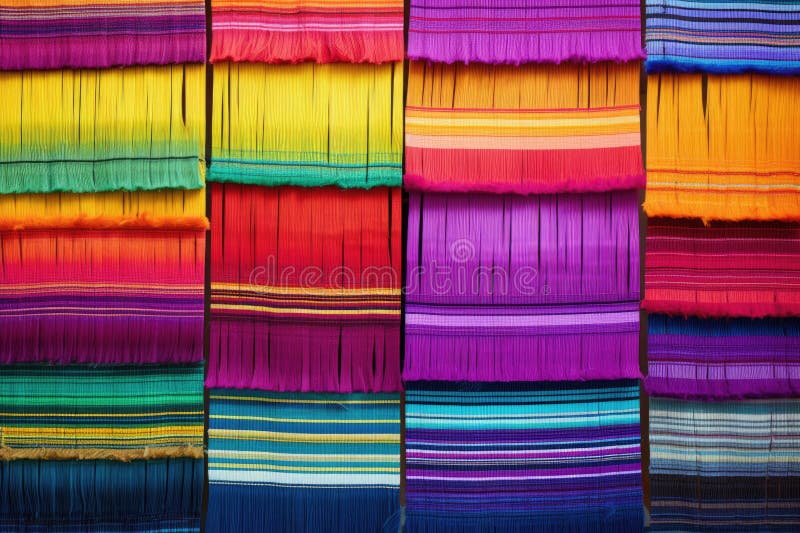 Photos of Hand-woven Textiles in Bright Colors Stock Photo - Image of ...