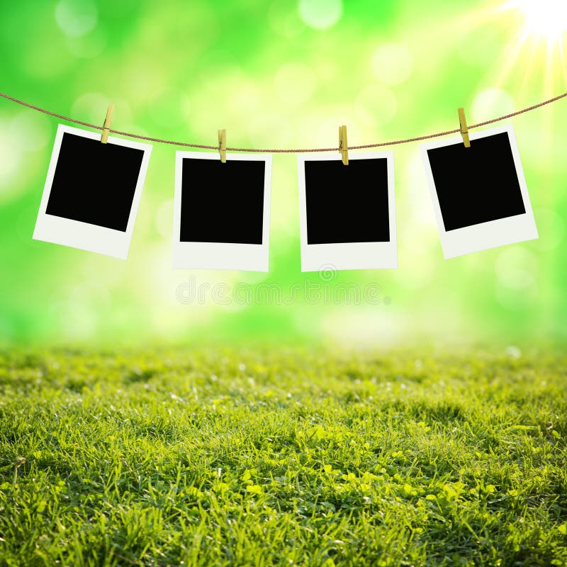 Photos hanging stock illustration. Illustration of element - 29727777