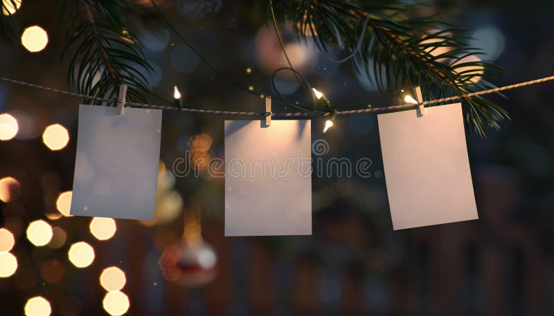 Photos Hanging on a Thread with Empty Frames, Offering Copy Space Stock ...