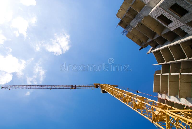 Photos of High-rise Construction Crane Stock Photo - Image of business ...