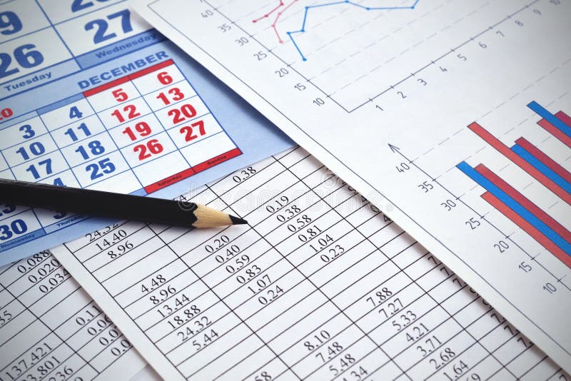 Numbers and graphs stock photo. Image of demand, document - 212821914