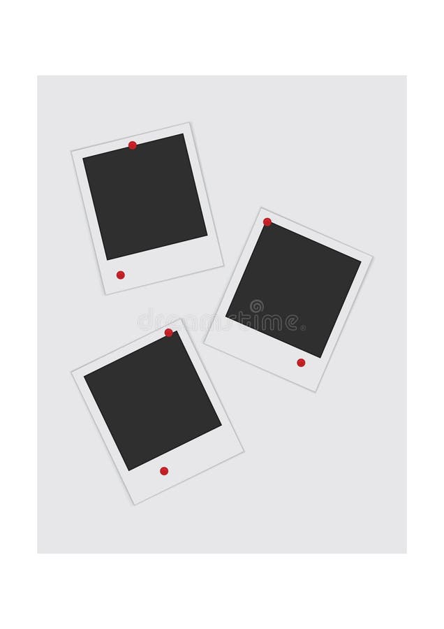 Photos Pinned Onto a Board. Vector Illustration Decorative Design Stock ...