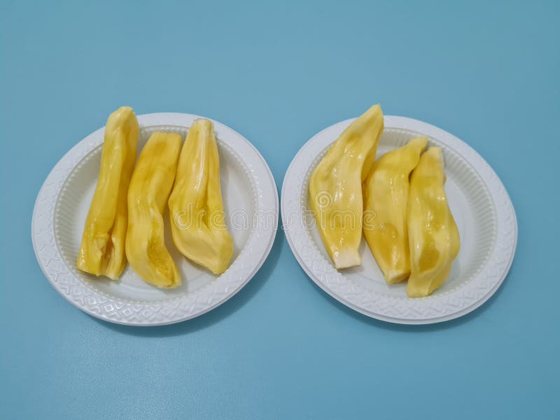 Slices of Ripe Yellow Jackfruit in a Container Stock Photo - Image of ...
