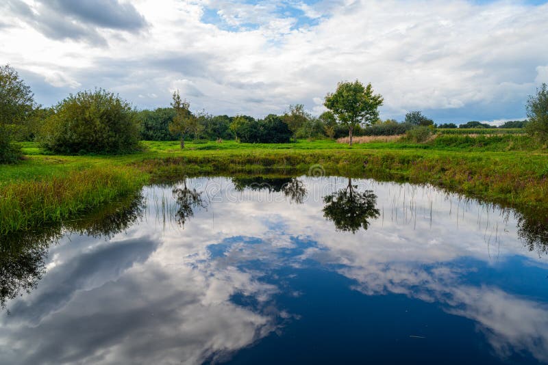 Photos of a Small Pond between Fields in Northern Germany with a ...