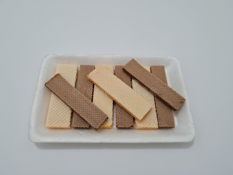 Snacks are Wafers that are Layered in a Container Stock Image - Image ...