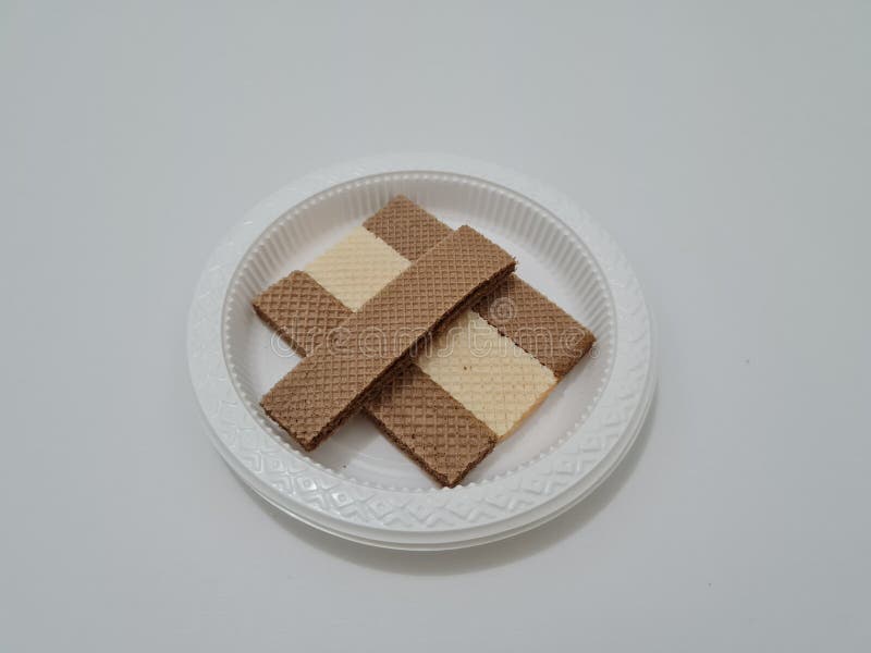 Snacks are Wafers that are Layered in a Container Stock Image - Image ...