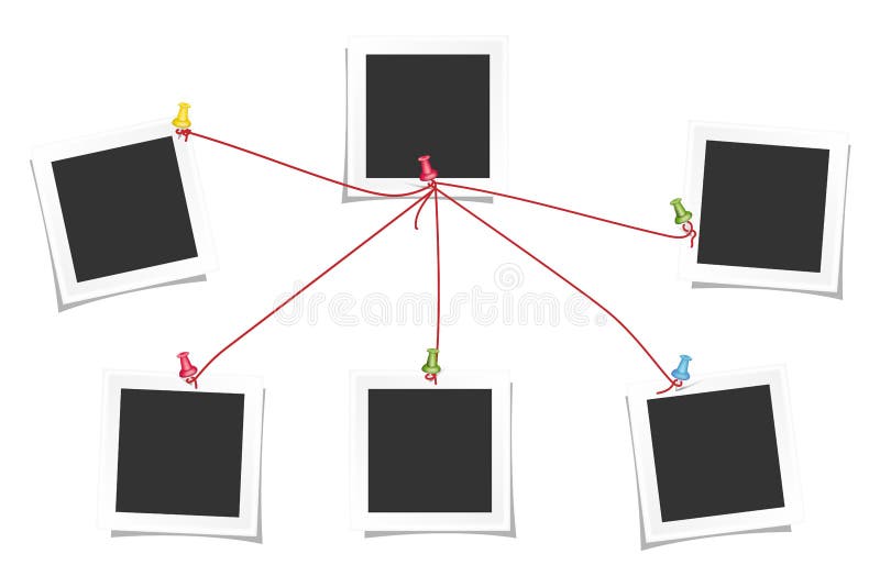 Photos Square Frame and Buttons in Map View Isolated on White ...