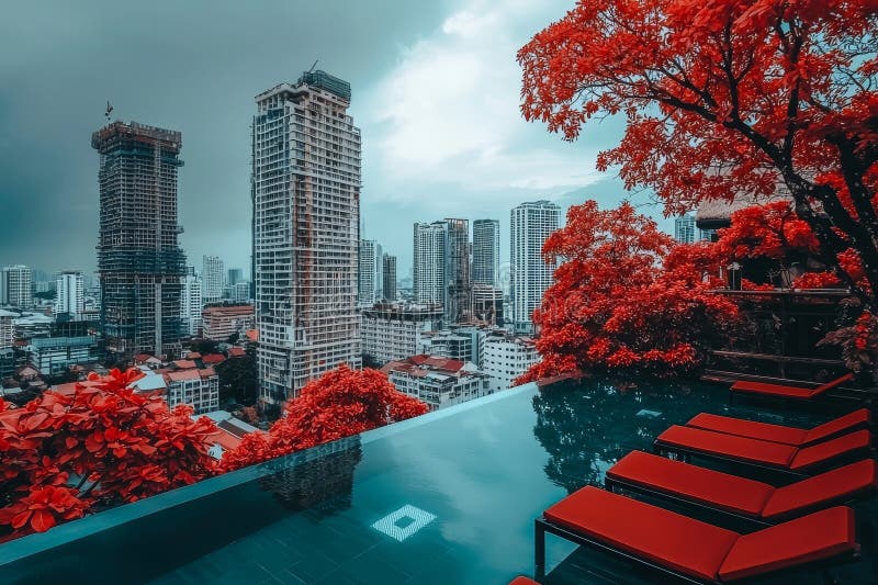 Photos Taken in Infrared by an Infrared Camera Stock Illustration ...