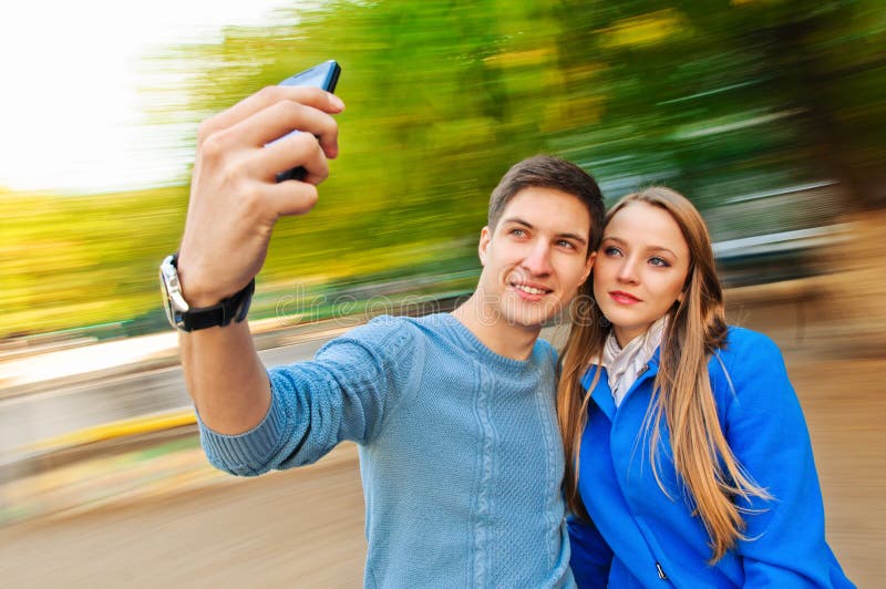 Photos Together with Mobile Stock Image - Image of beautiful, funny ...