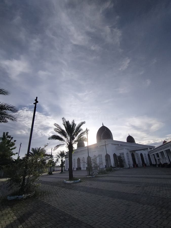 The Photos of Tower in Front of Musque Stock Photo - Image of mosque ...