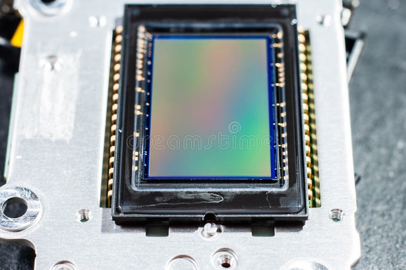 Photosensitive Sensor of a DSLR Close-up Macro Photography Stock Photo ...