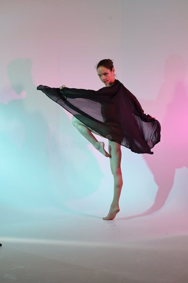 Photoshoot of a Ballerina Posing in a Studio Stock Image - Image of ...