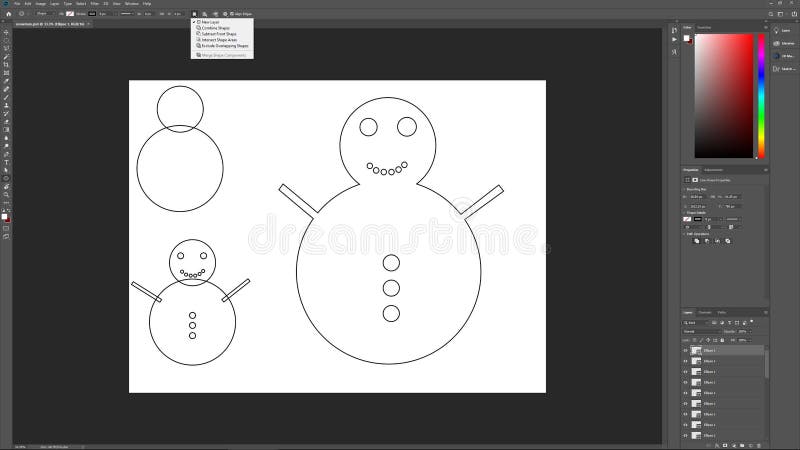 Photoshop Custom shape editorial stock photo. Illustration of ...