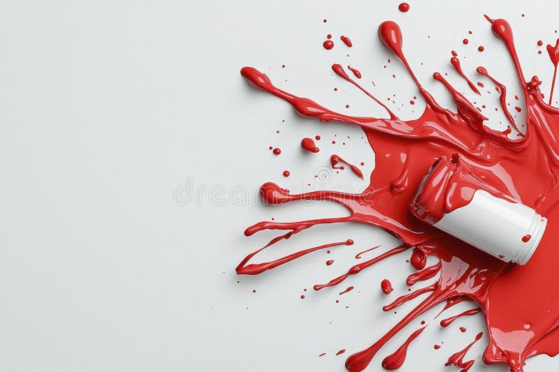 A Photostock of Bold Red Ink Splashes Creating Artistic Patterns ...