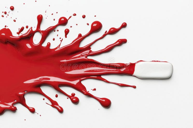 A Photostock of Bold Red Ink Splashes Creating Artistic Patterns ...