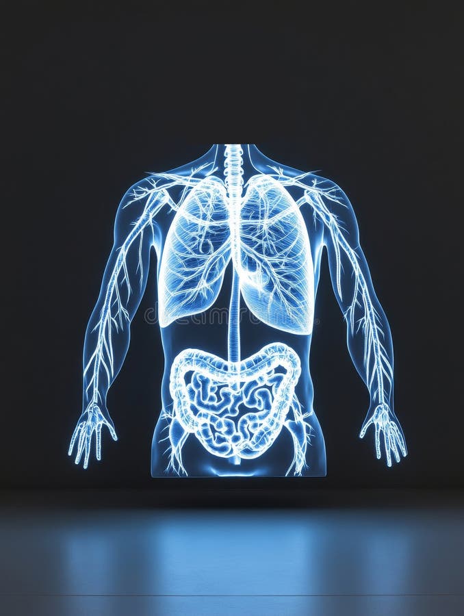 Luminous Human Anatomy on Lightbox a Photostock Image of a Glowing CT ...