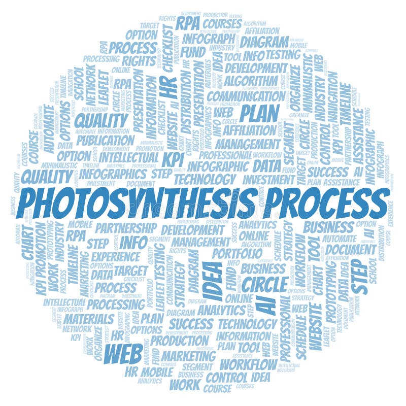 Photosynthesis Process Typography Word Cloud Create with the Text only ...