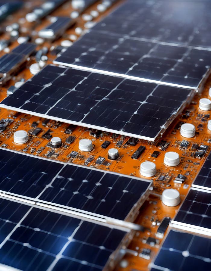 Photovoltaic Board Solar Energy Panel Power Supply Stock Illustration ...