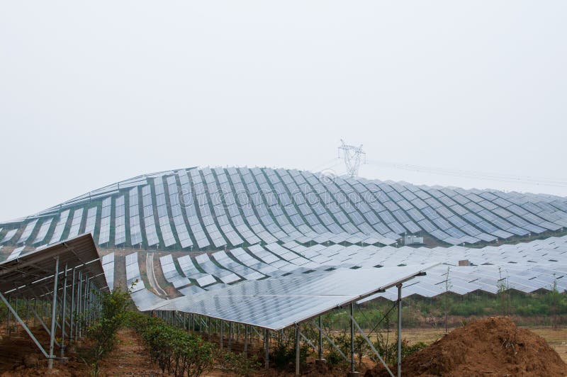 Photovoltaic cell array stock photo. Image of architecture - 56341770