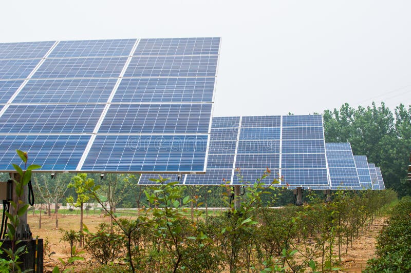 Photovoltaic cell array stock image. Image of electric - 56341941