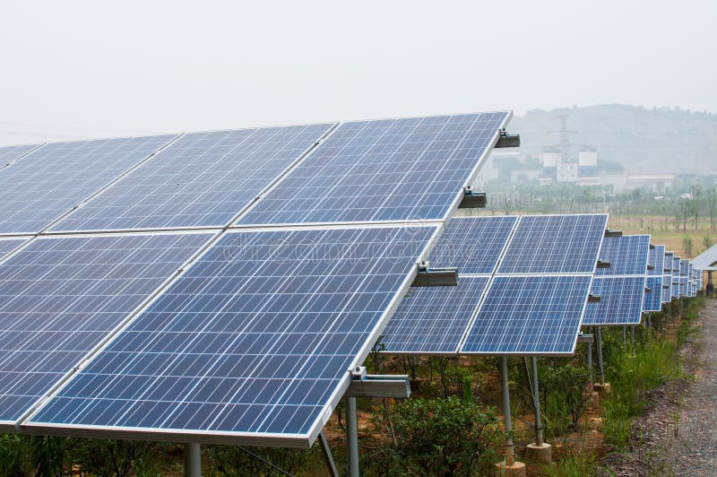 Photovoltaic cell array stock photo. Image of modern - 56342636