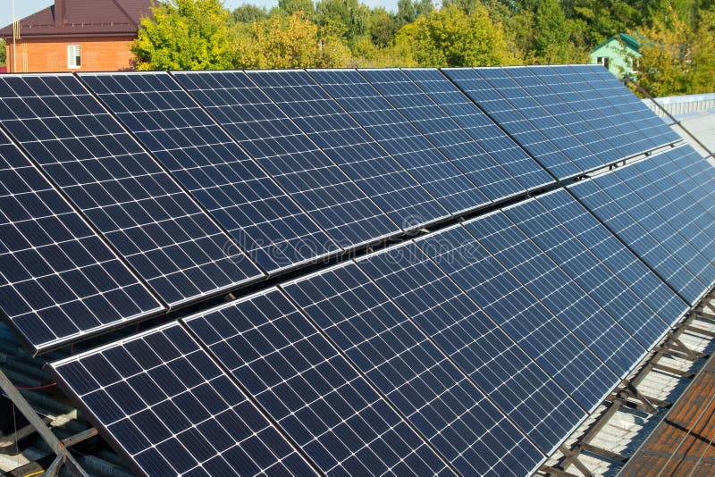 Photovoltaic Cells on the Background or Solar Panels Stock Image ...