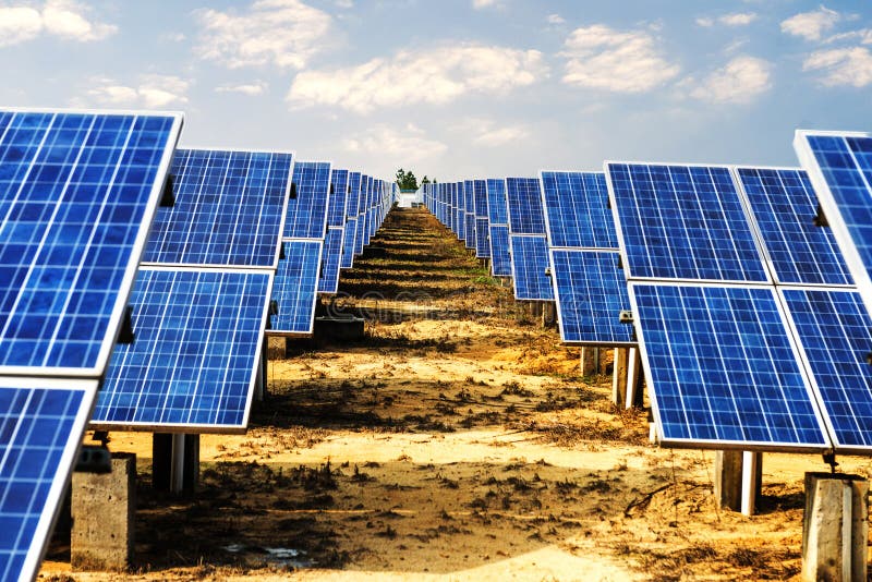 Photovoltaic Cells Or Solar Panels Stock Image - Image of electric ...