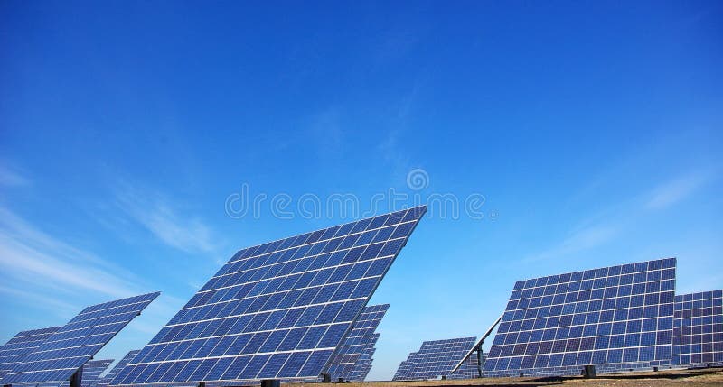Central of Photovoltaic Panels. Stock Image - Image of photovoltaic ...