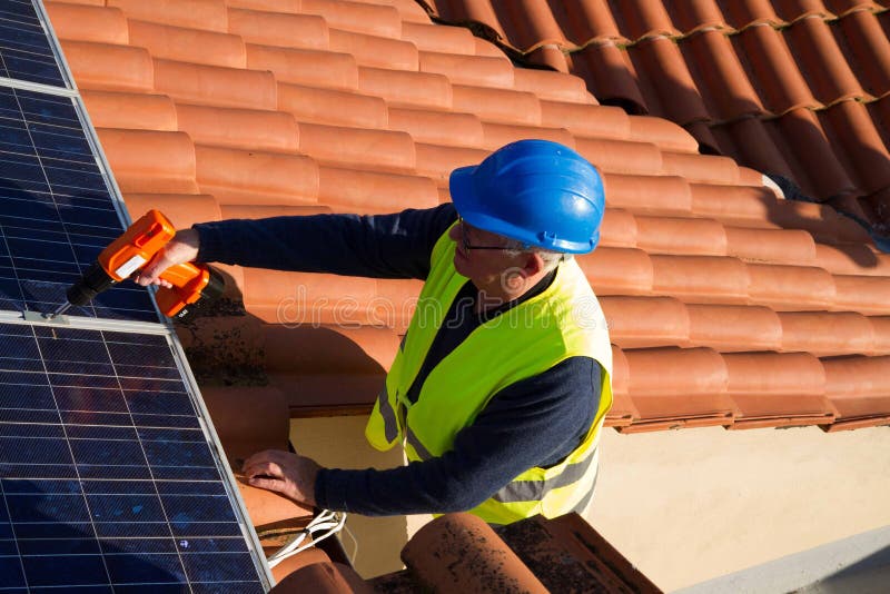 Photovoltaic engineer stock image. Image of electricity - 48966089