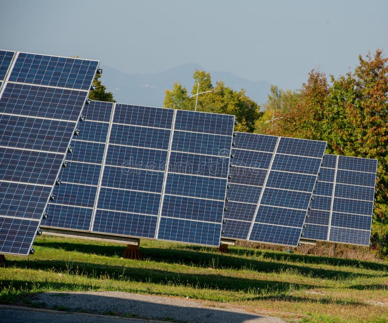 Photovoltaic Panels To Create Energy Stock Image - Image of climate ...