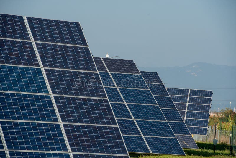 Photovoltaic Panels To Create Energy Stock Photo - Image of electricity ...