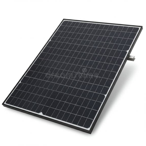Photovoltaic Solar Panel Featuring a Rectangular Shape with Dark Blue ...