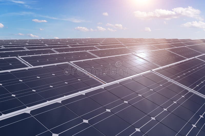 Photovoltaic Solar Panels. 3D Rendered Illustration Stock Illustration ...