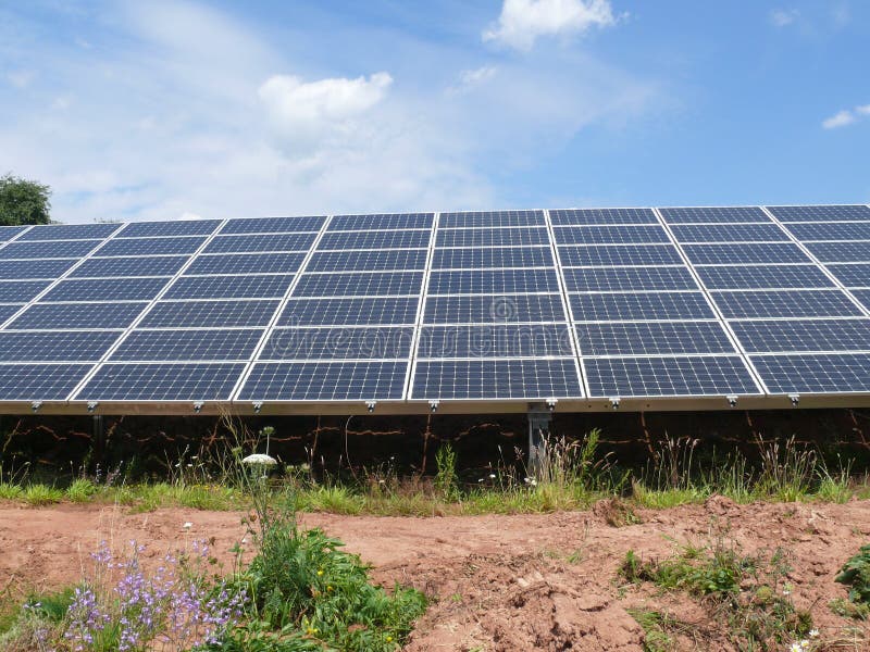 Photovoltaic System stock photo. Image of landscape, blue - 27467840