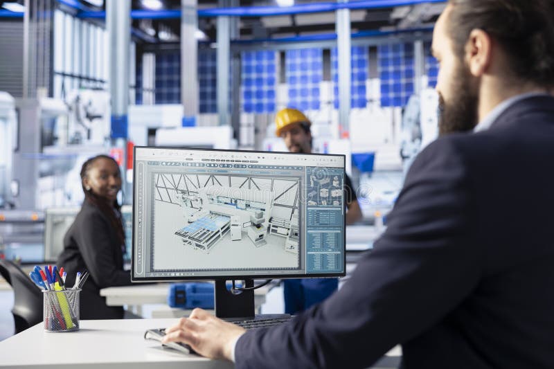 Photovoltaics Factory Engineer Conducts Simulations of Solar Panel ...